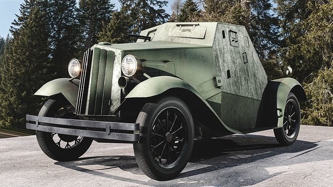 3D model D-8 Soviet light armored car 1930s VR / AR / low-poly | CGTrader