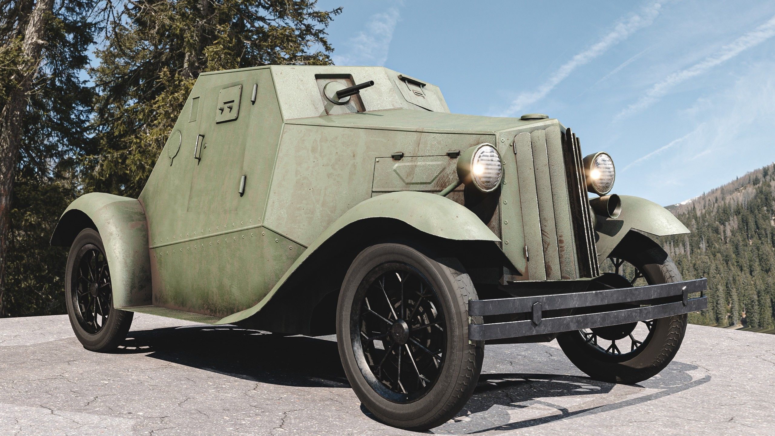 3D model D-8 Soviet light armored car 1930s VR / AR / low-poly | CGTrader