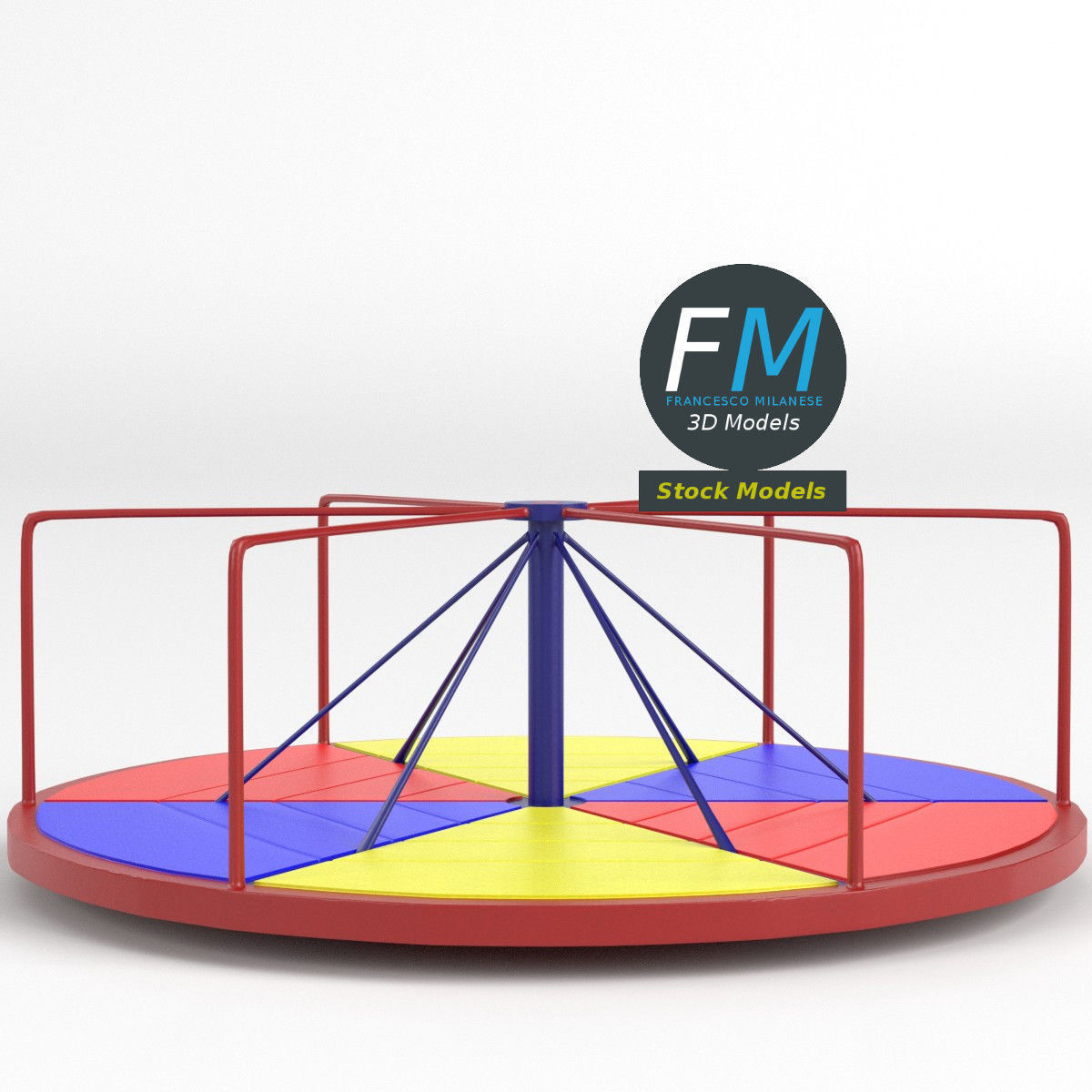 Playground merry-go-round 1 3D model | CGTrader