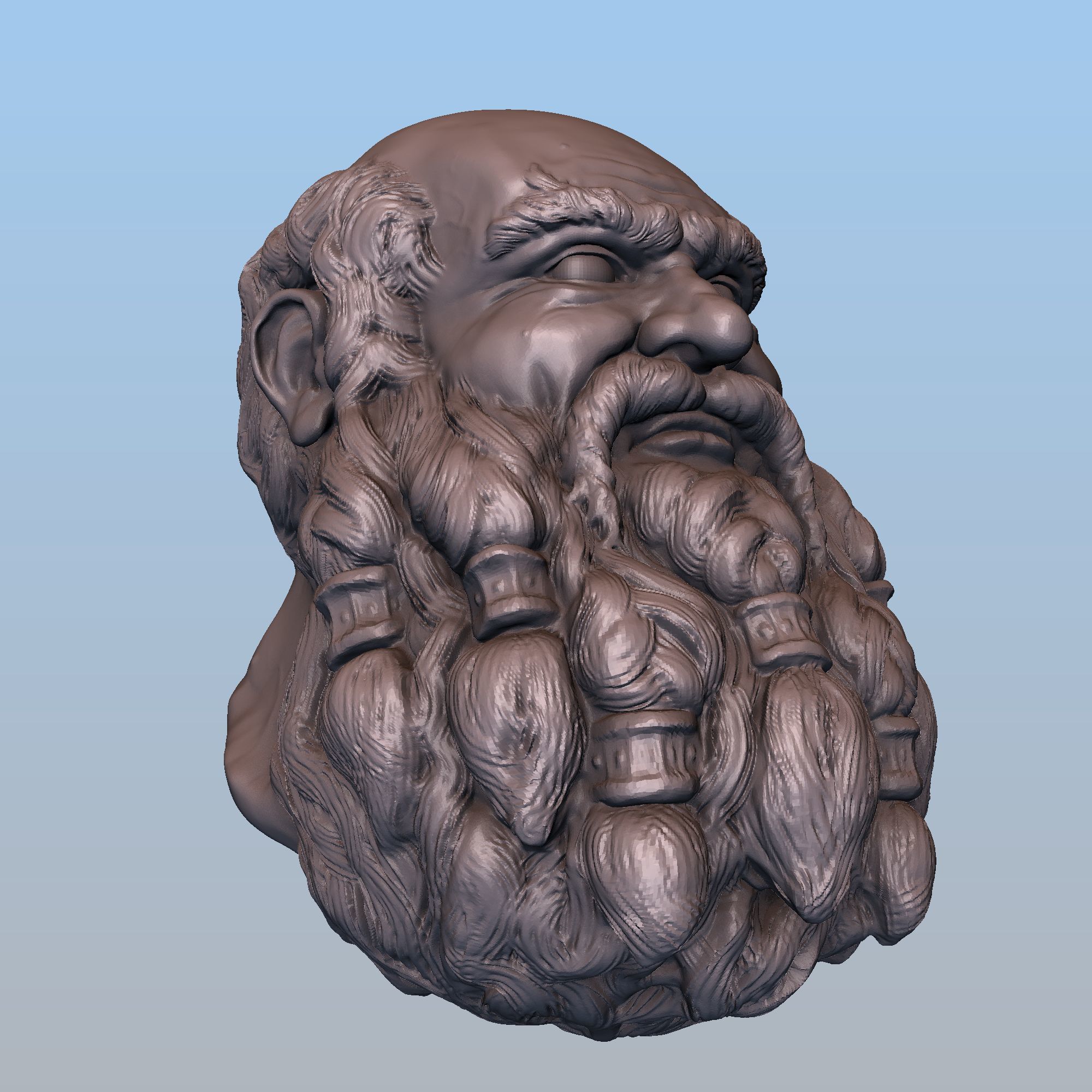 Dwarf Head 3D model 3D printable | CGTrader