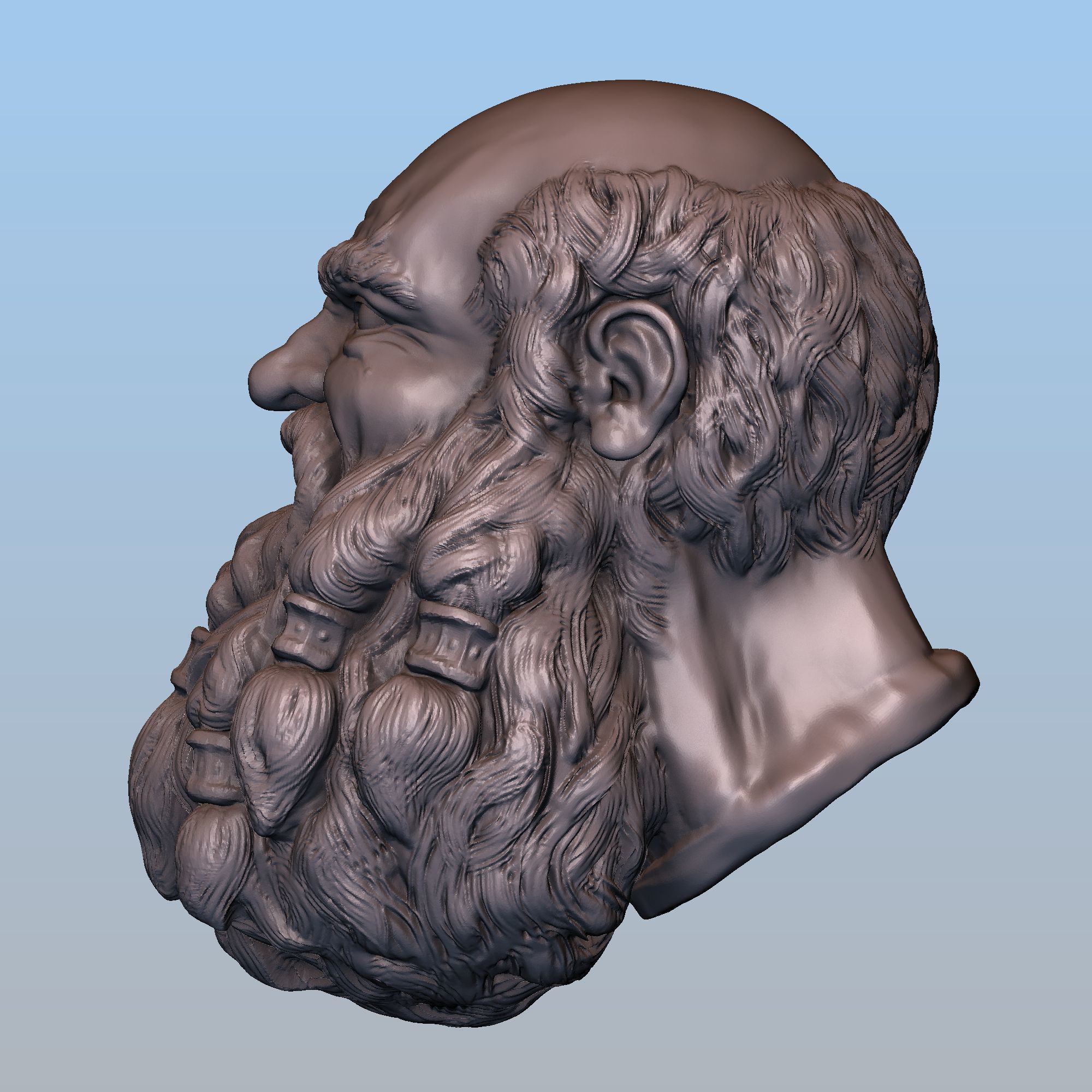 Dwarf Head 3D model 3D printable | CGTrader