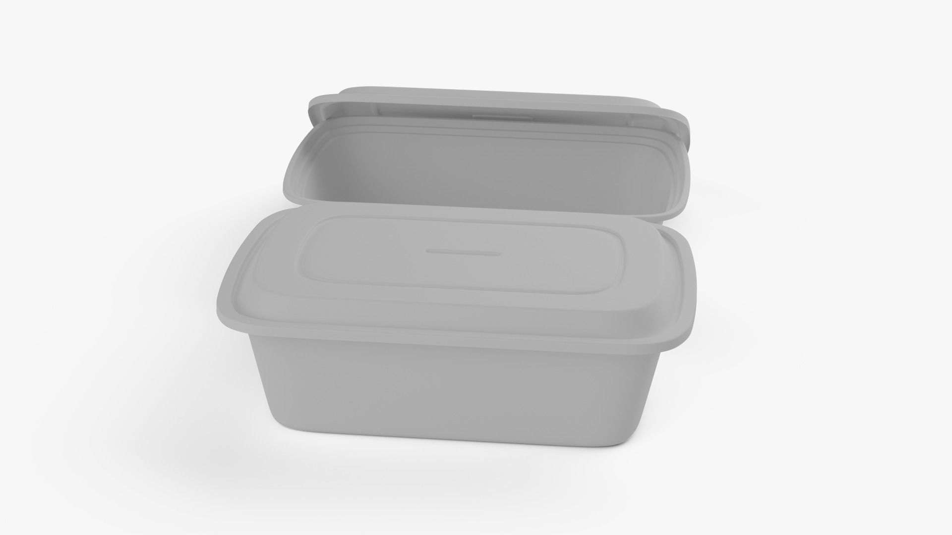 3D model Rectangle Meal Prep Container 3 VR / AR / low-poly | CGTrader