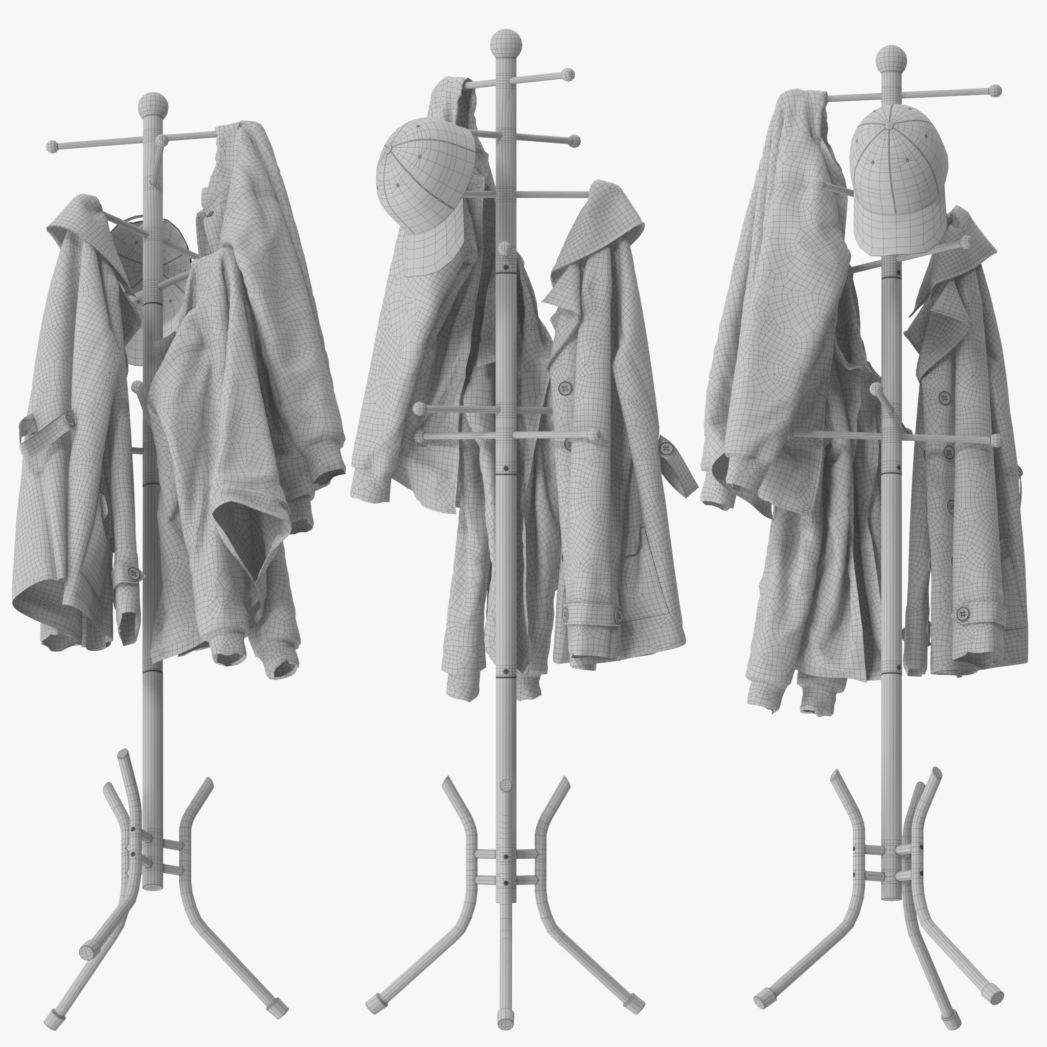 Coat Racks Freestanding 3D model | CGTrader