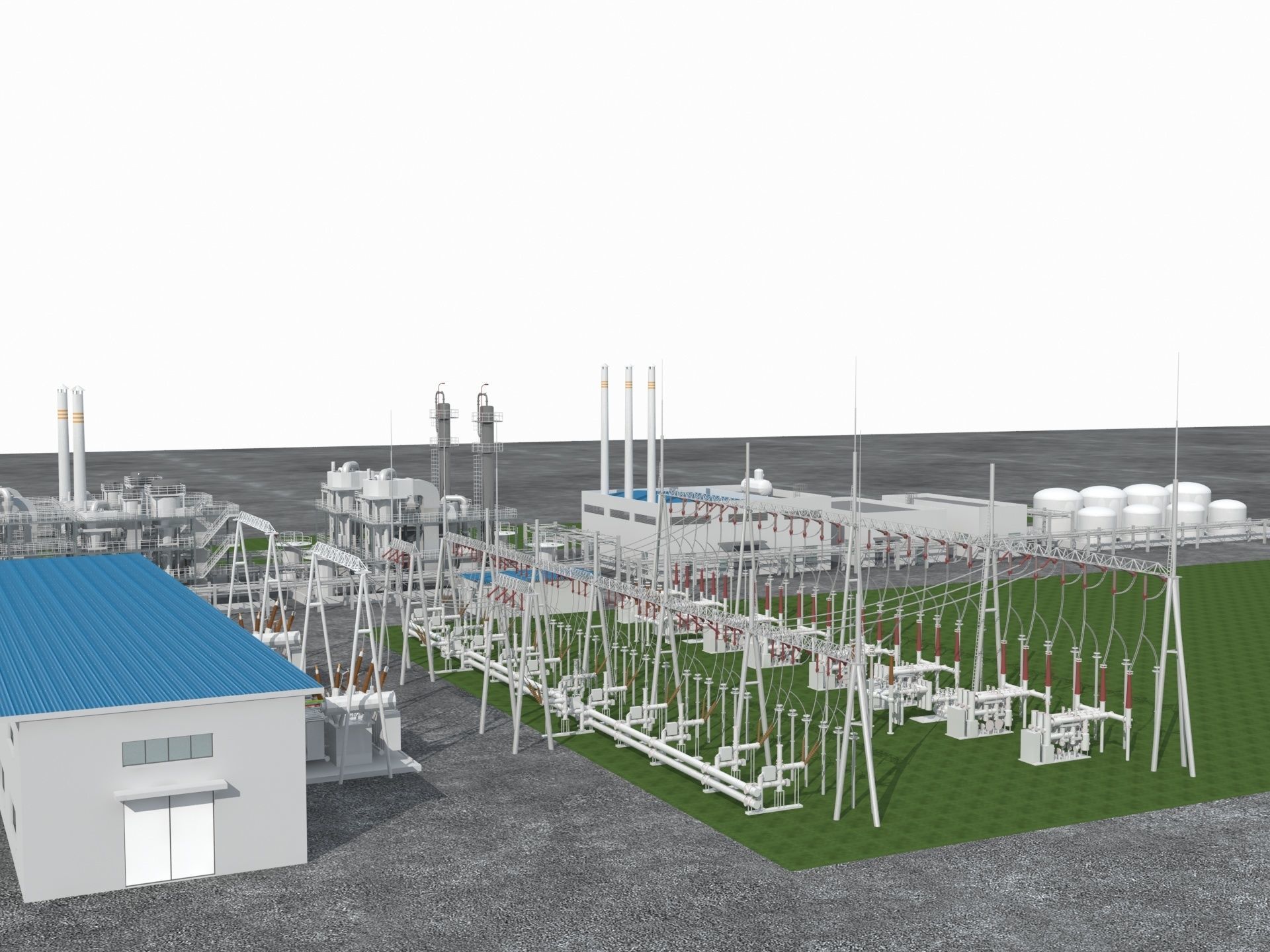 Electrical Substation 3D model | CGTrader