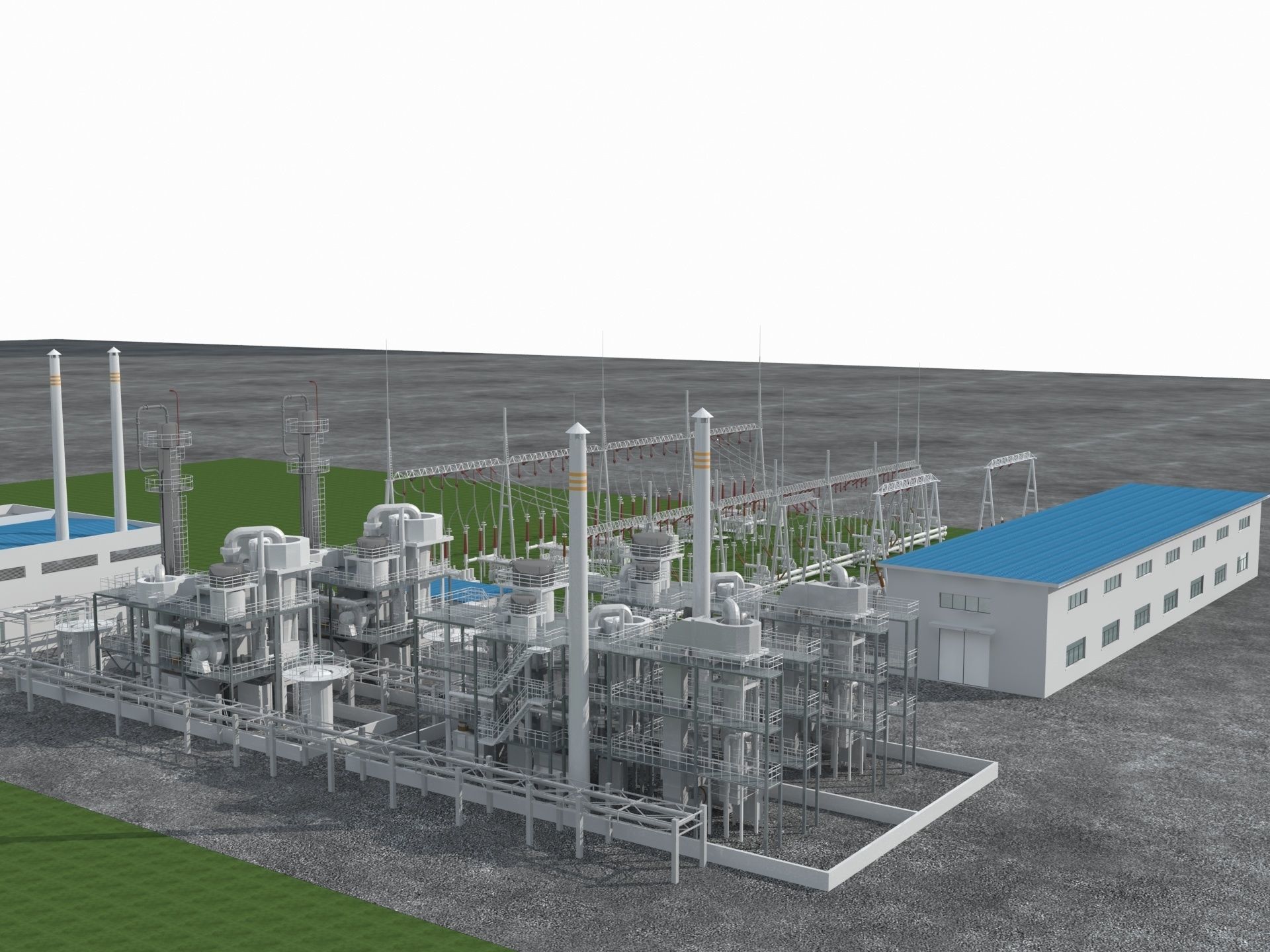 Electrical Substation 3D model | CGTrader