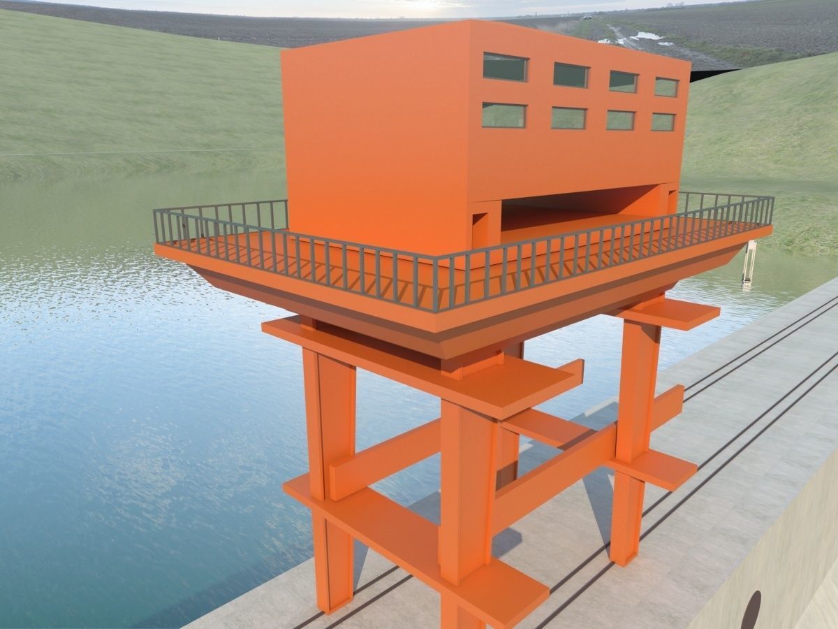Hydroelectric Power Station 1 3D model | CGTrader