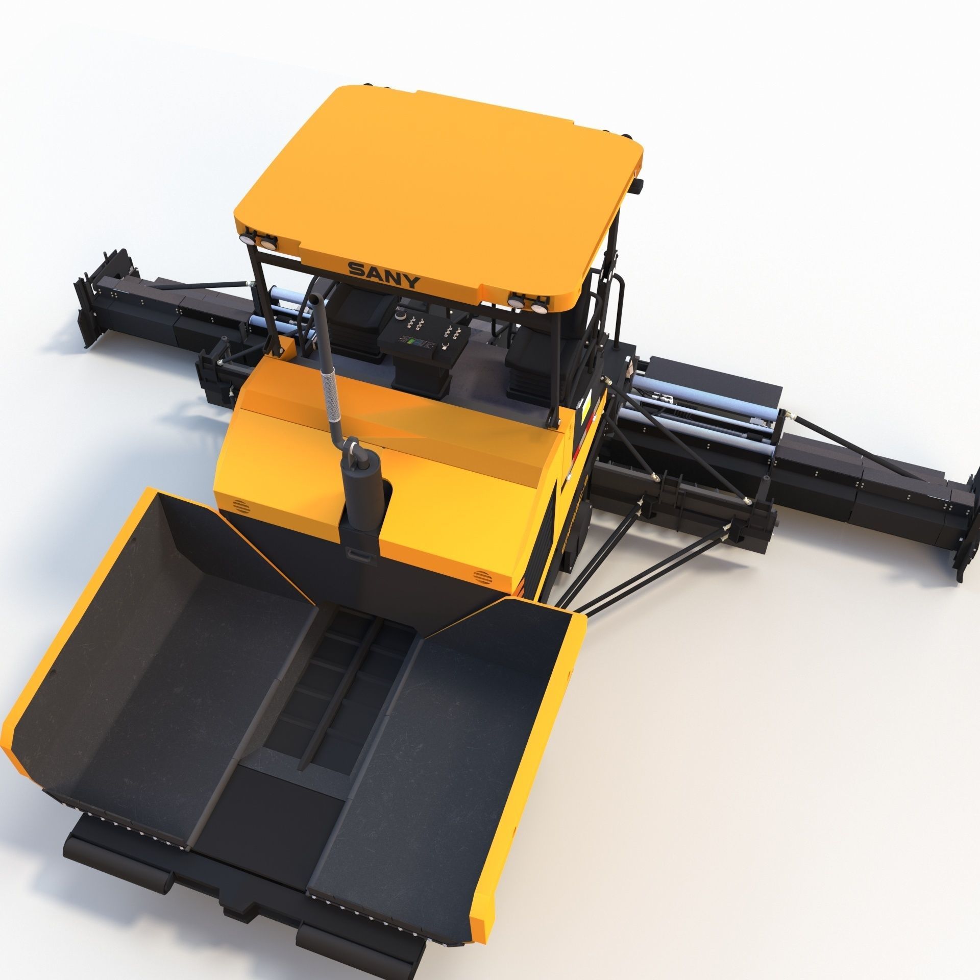 Asphalt Paver 3D model | CGTrader