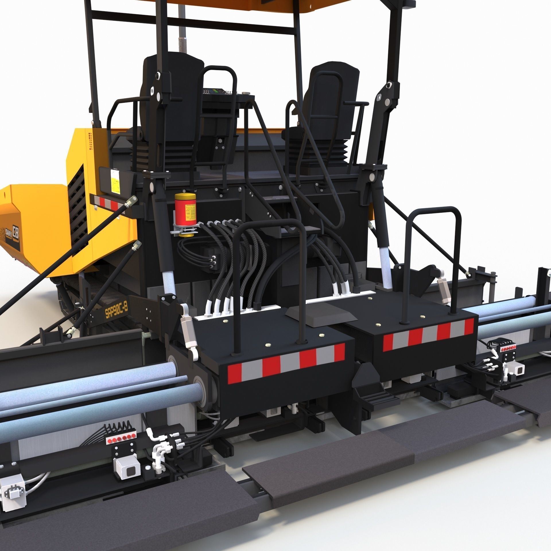 Asphalt Paver 3D model | CGTrader