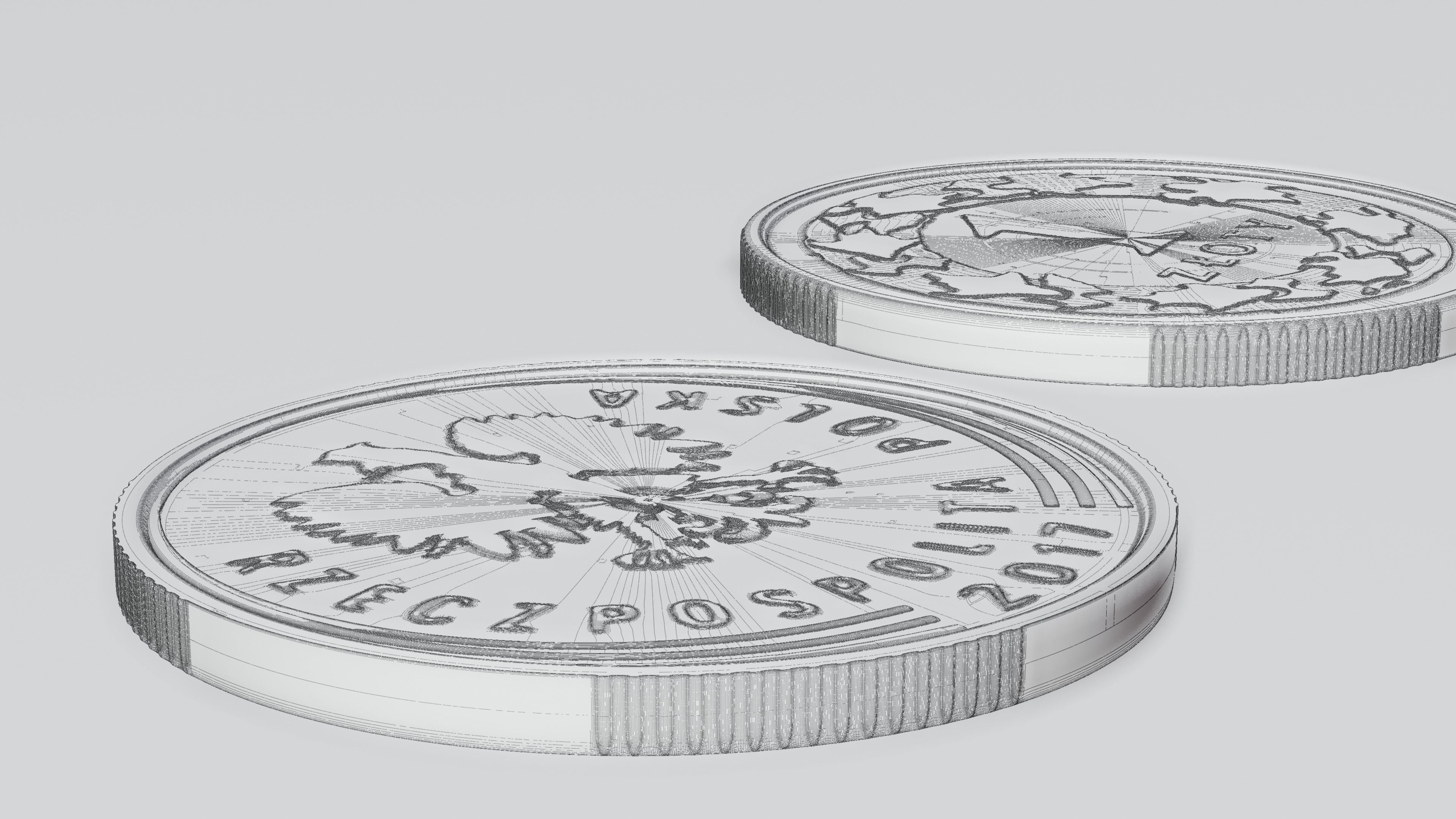 Polish coin - 1 PLN 3D model | CGTrader