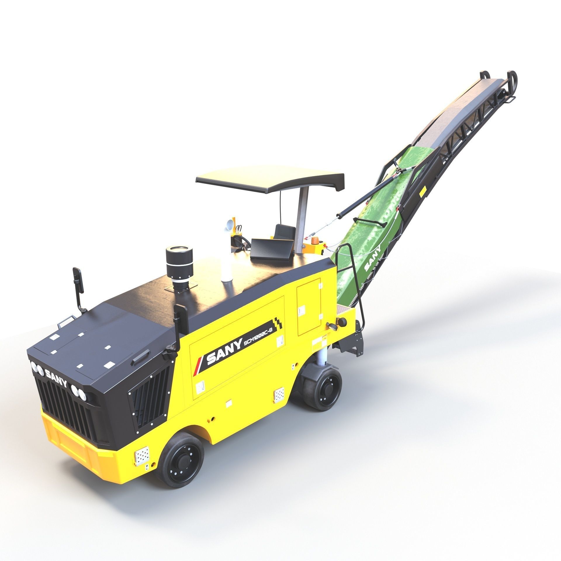 Asphalt Milling Machine 2 3D model | CGTrader
