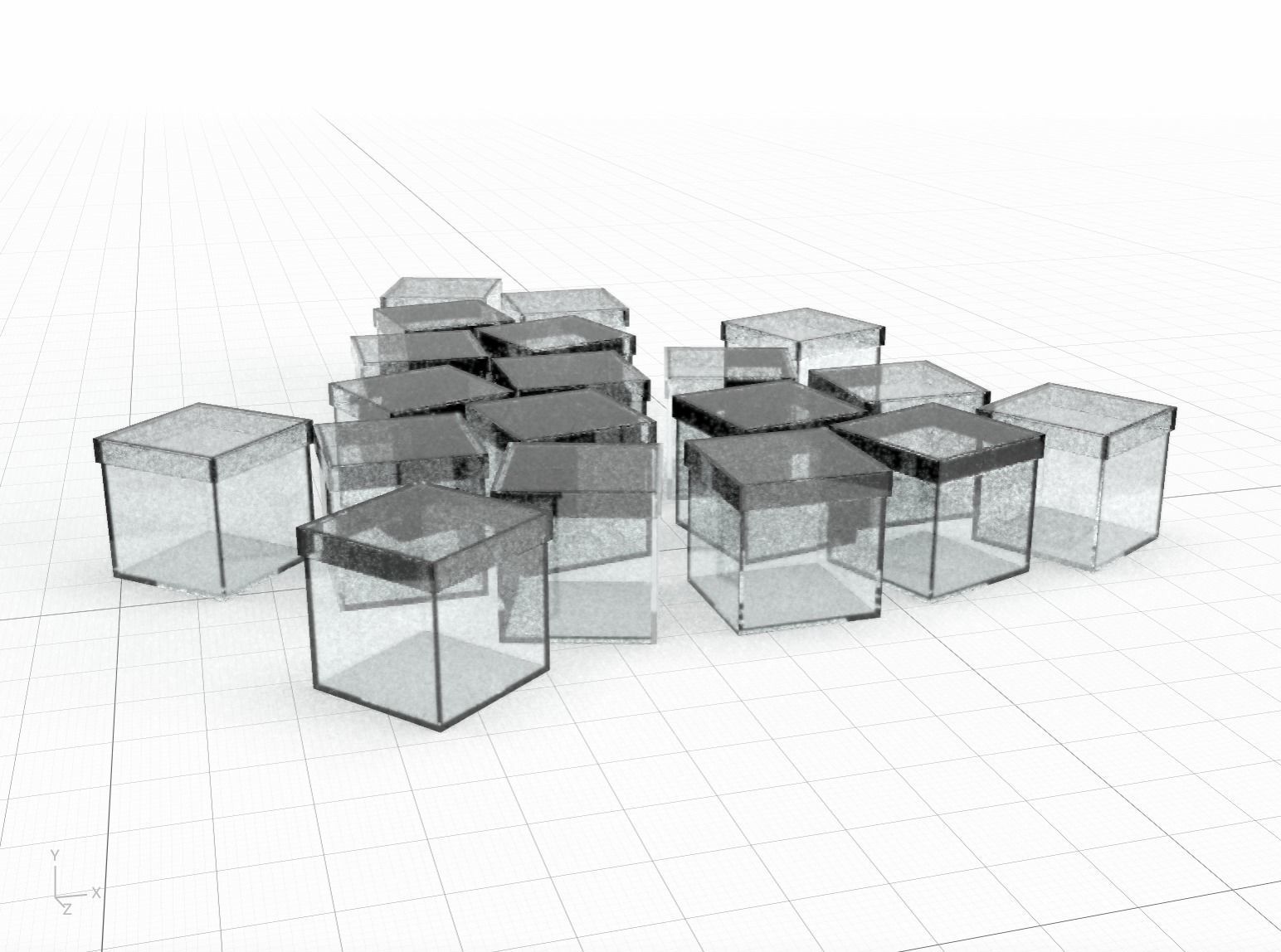 glass boxes 3D model | CGTrader