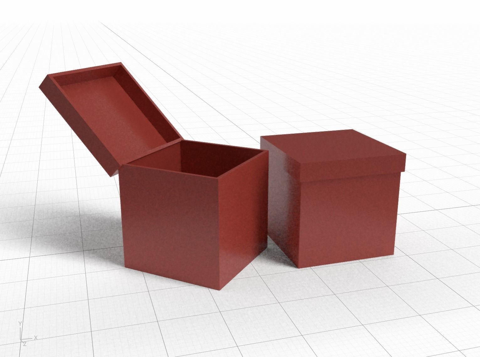 open box closed box 3d model 3D model | CGTrader