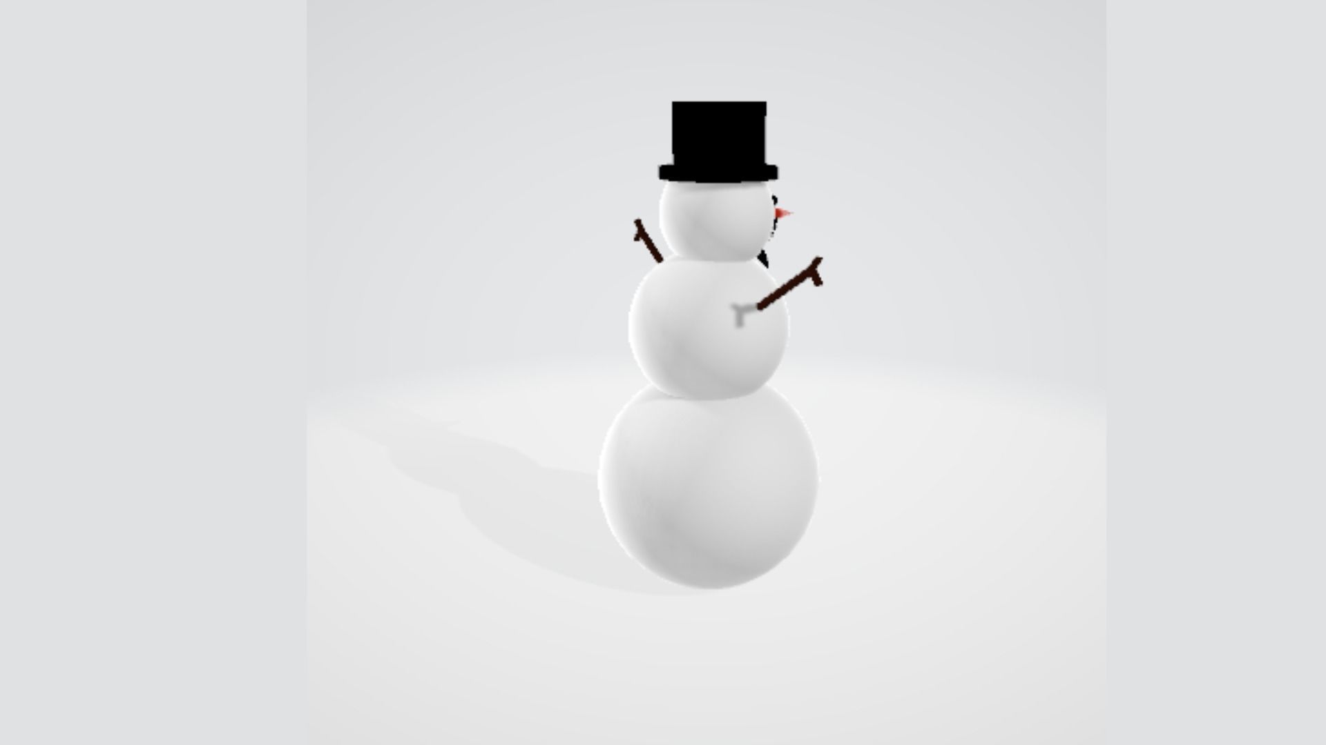 3d snowman model wearing top hat 3D model | CGTrader
