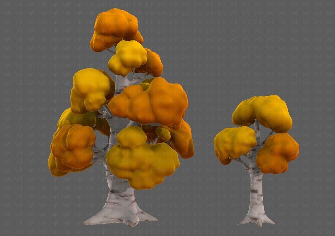 Trees Cartoon V14 3D model | CGTrader