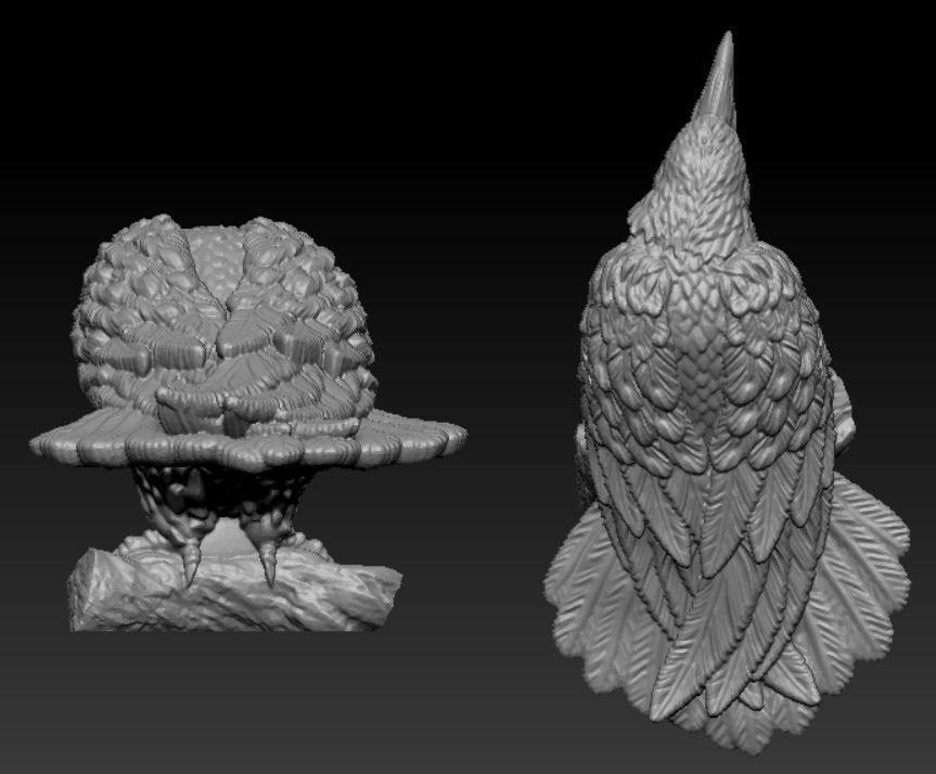 Crow miniature 3D model 3D printable | CGTrader