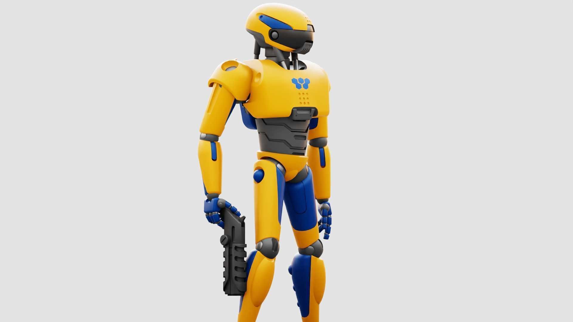 POLICE OFFICER ANDROID RIGGED 3D model rigged | CGTrader