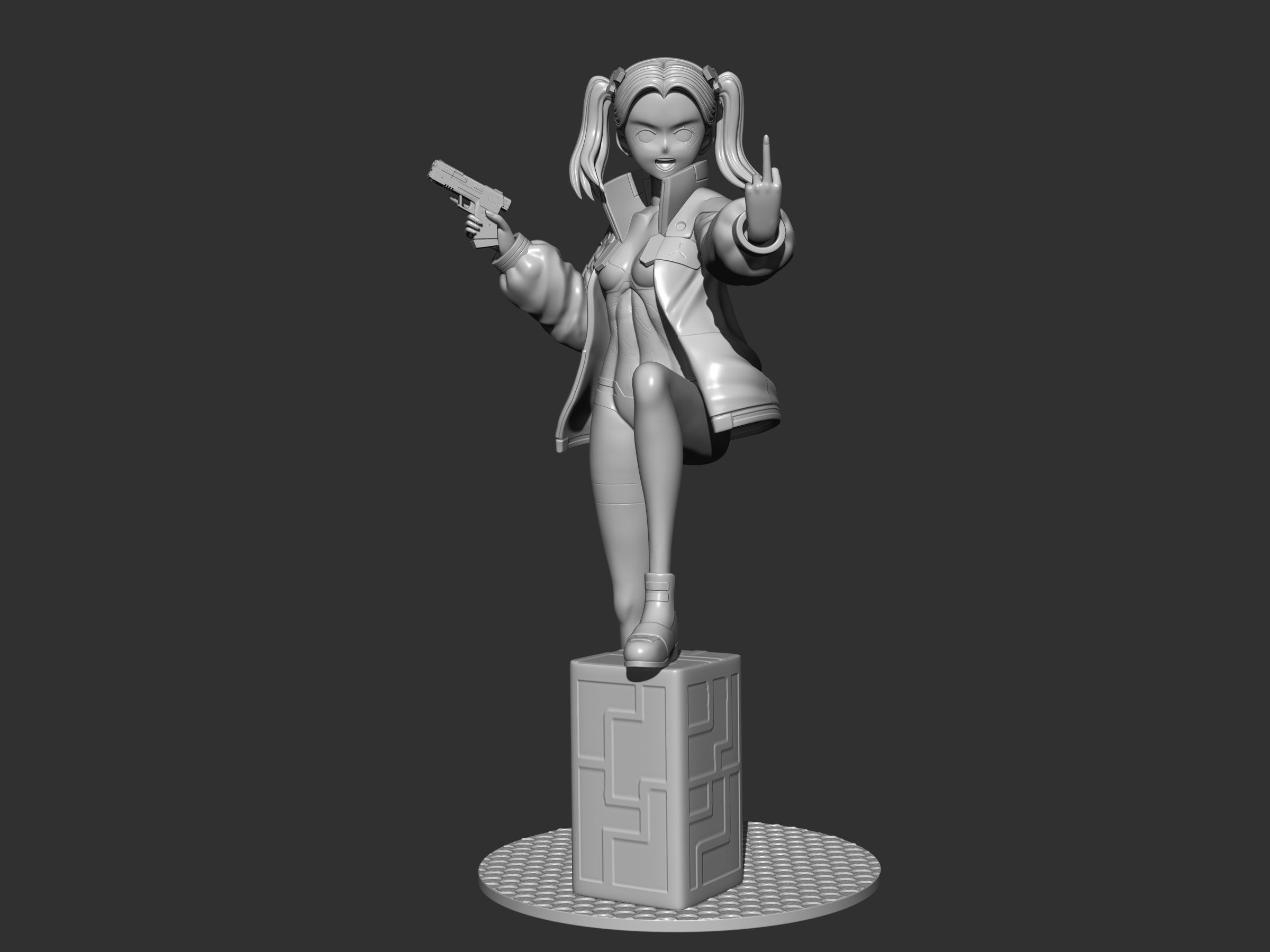 Rebecca cyberpunk edgerunner figure 3d 3D model 3D printable | CGTrader