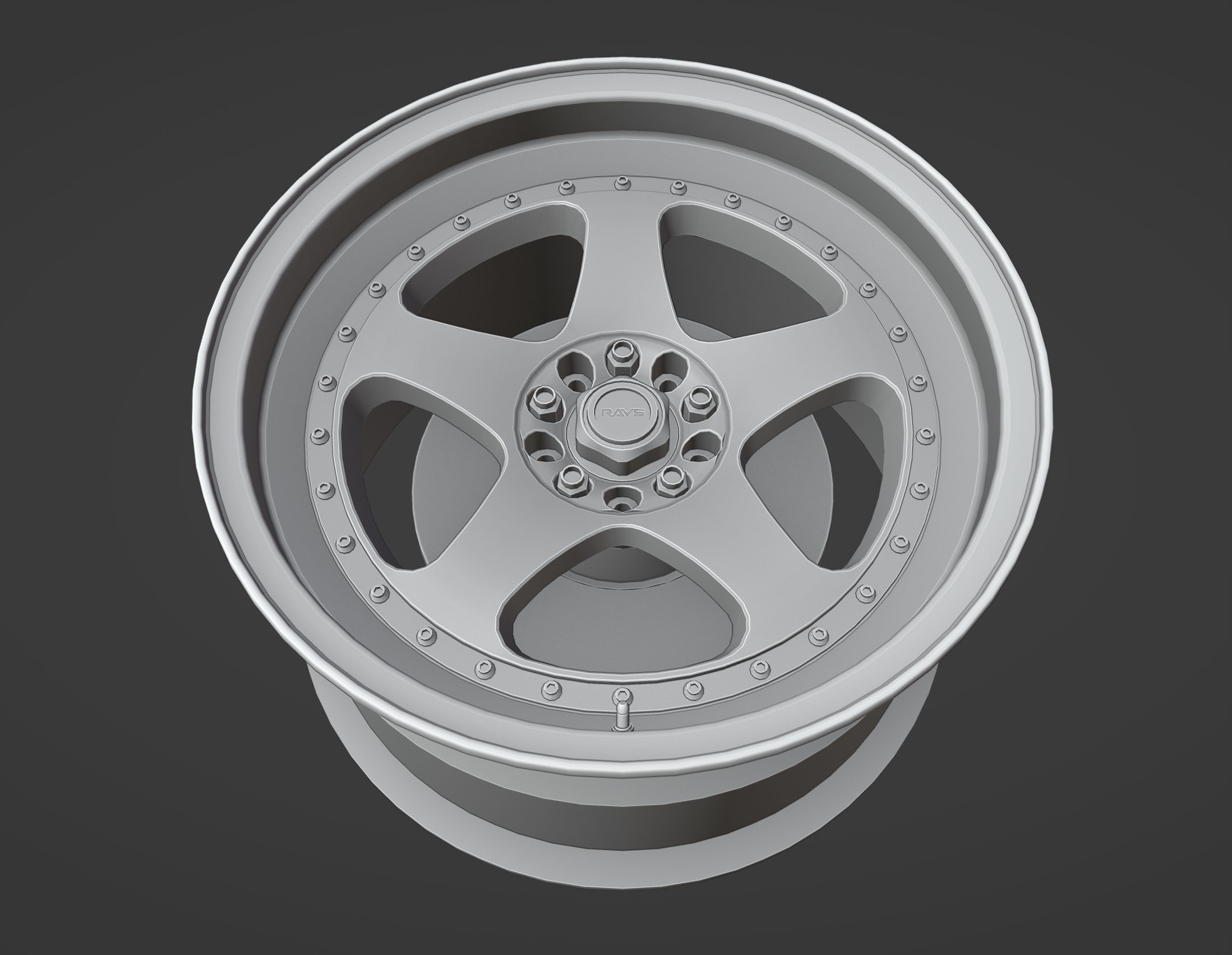 3D model Rays Nismo LMGT1 - 3 Piece Wheels - Game Ready VR / AR / low ...