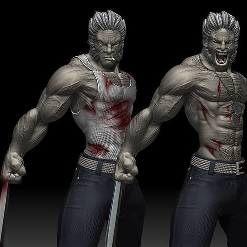 Wolverine X-men Stand 3D model 3D printable | CGTrader