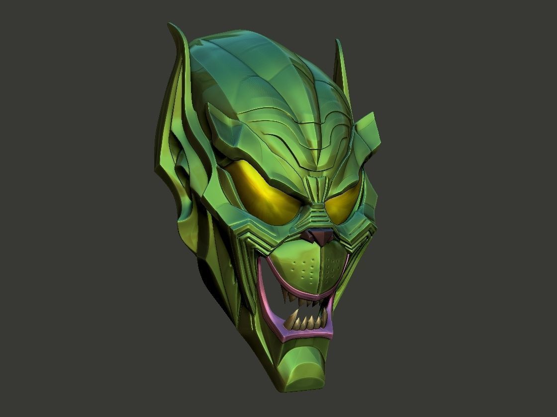 Green Grinch Goblin Christmas Mask 3D model 3D printable | CGTrader
