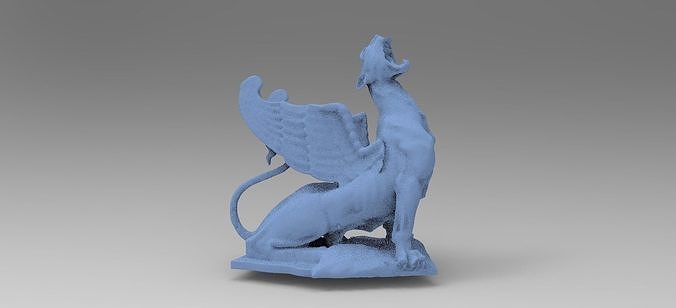 Classical Griffin Roar Sculpture 3D model | CGTrader