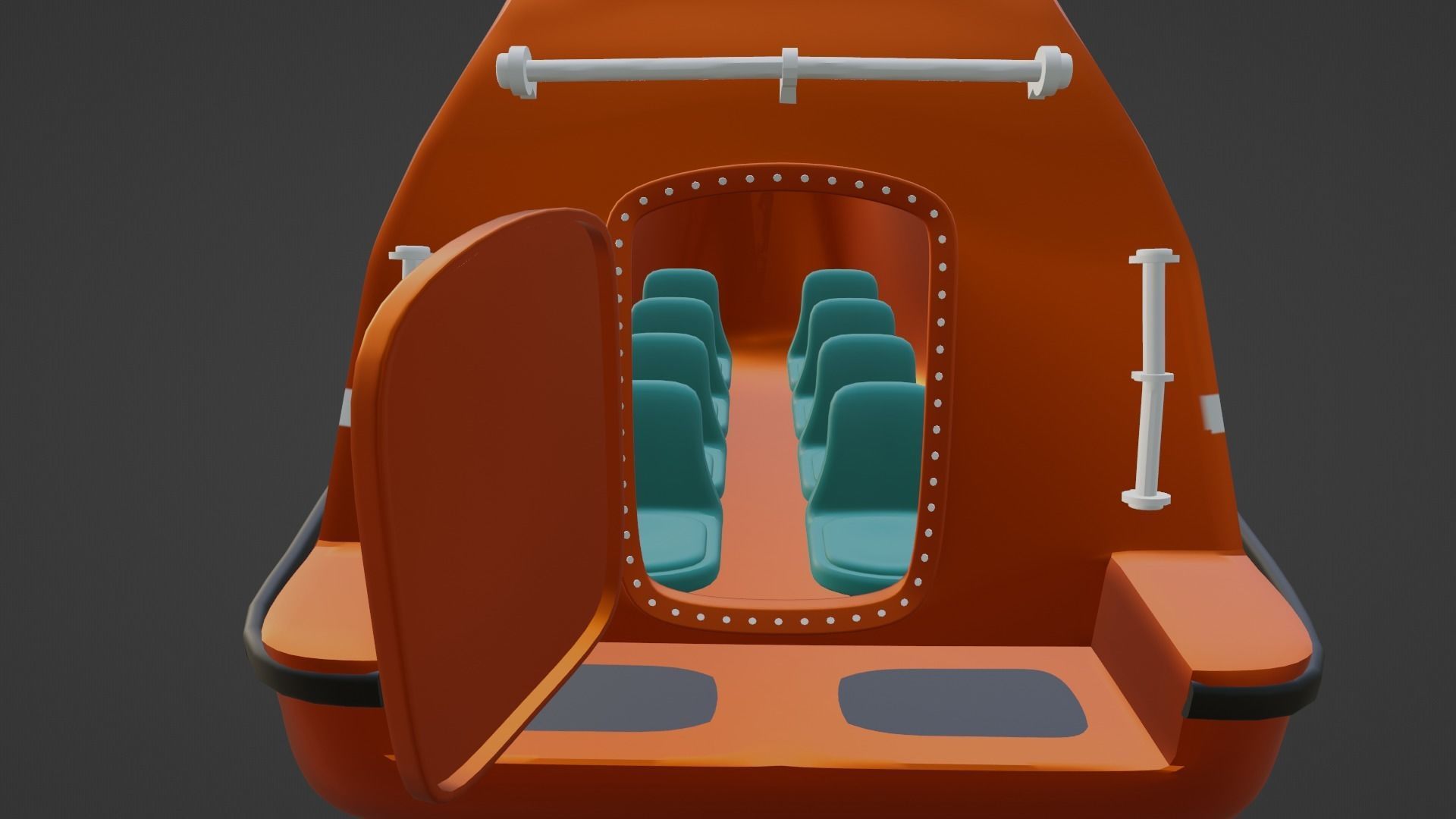 Free Fall LifeBoat 3D model | CGTrader