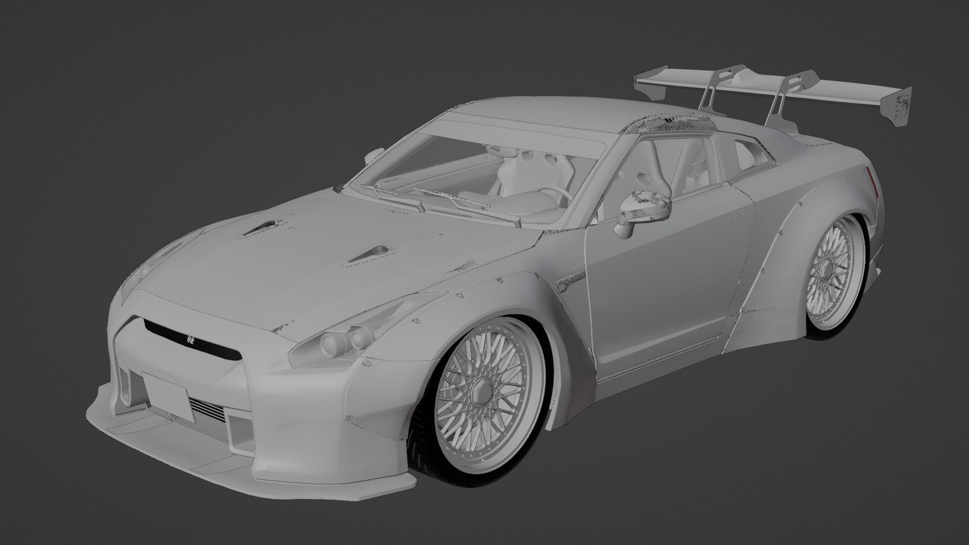 3D model Nissan GTR R35 JDM style VR / AR / low-poly | CGTrader