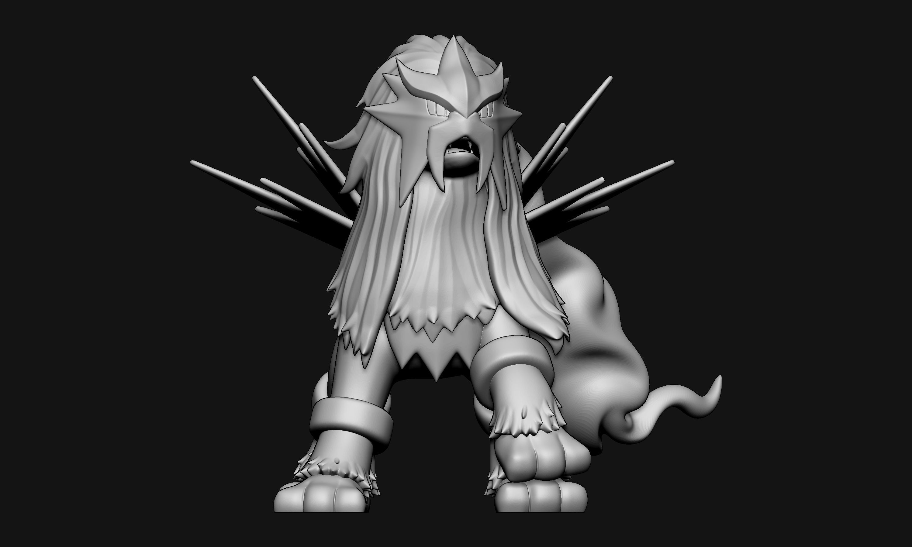 Pokemon - Entei with 2 poses 3D model 3D printable | CGTrader