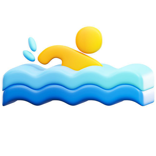 3D model Swimming Competition 3D Icon VR / AR / low-poly | CGTrader