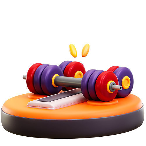 3D model Weight Lifting 3D Icon VR / AR / low-poly | CGTrader