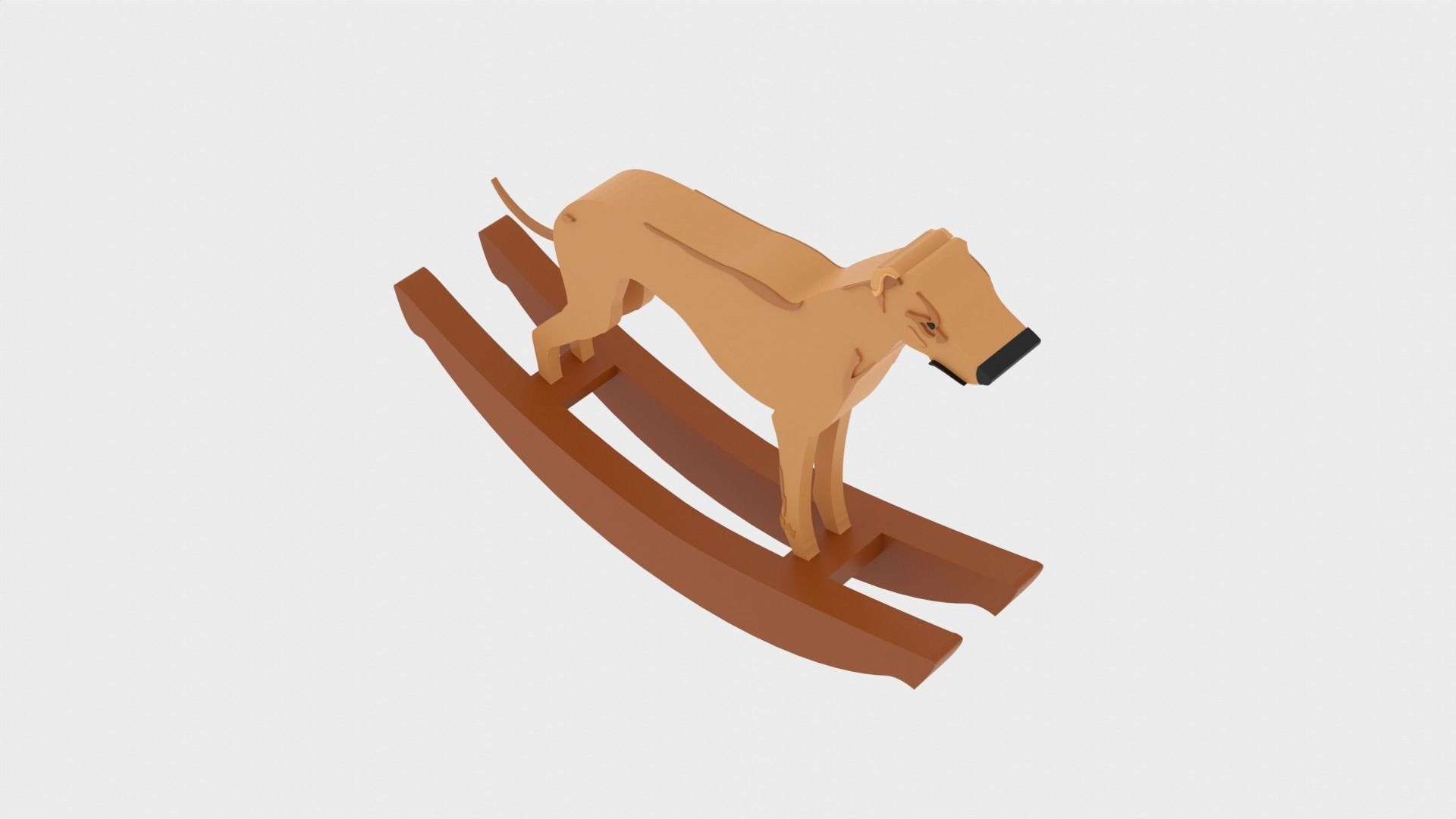 3D model Rocking Dog VR / AR / low-poly | CGTrader