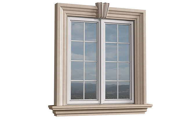 Classical frame Window 3D model | CGTrader