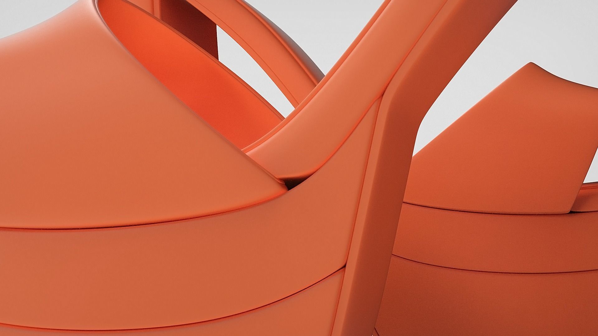 Fancy Lace Up Platform Sandals with Block High Heels 3D model | CGTrader