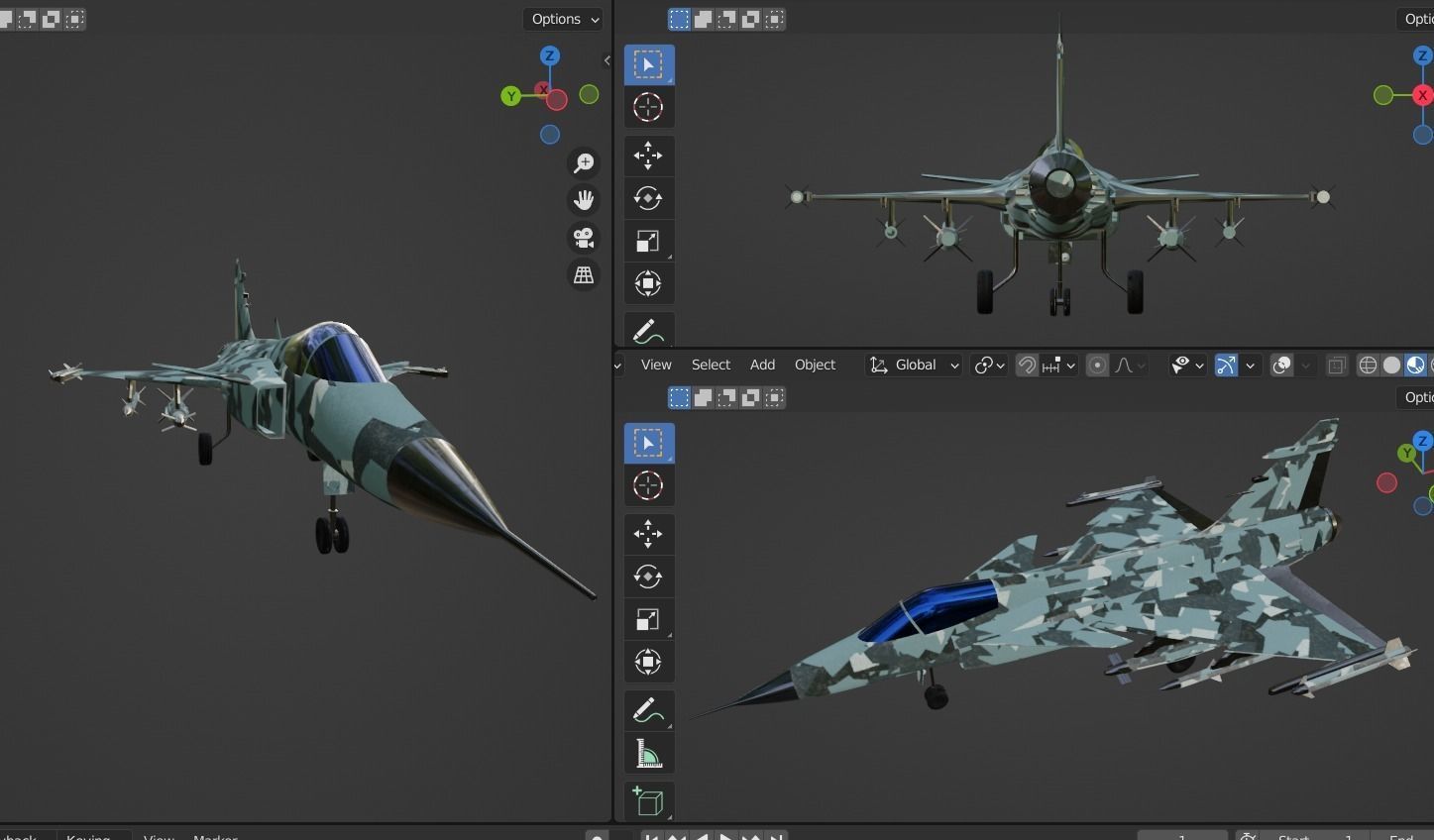 3D model UFO Air Fighter and Helicopter - UFO Fighting Game assets VR ...