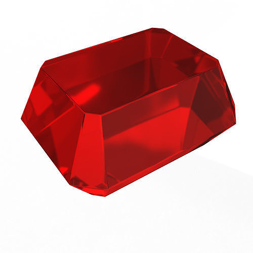 3D model Emerald Cut Ruby VR / AR / low-poly | CGTrader