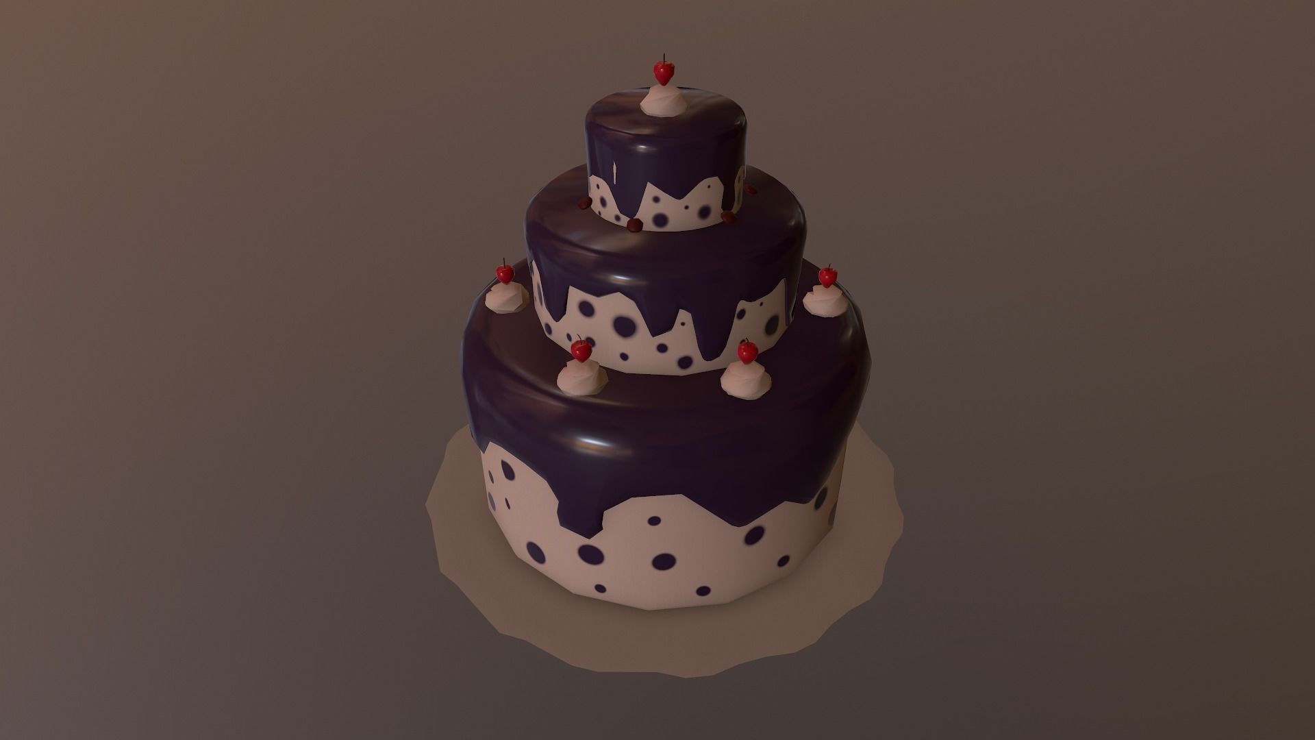 Low Poly Cake birthday free VR / AR / low-poly 3D model | CGTrader