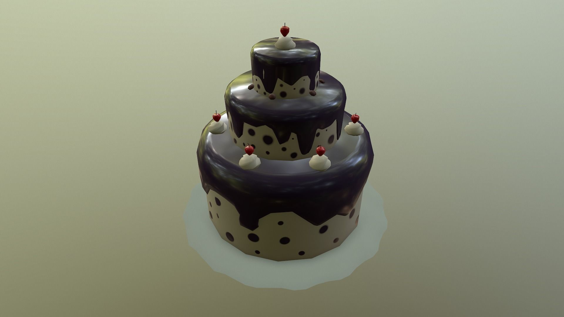 Low Poly Cake birthday free VR / AR / low-poly 3D model | CGTrader