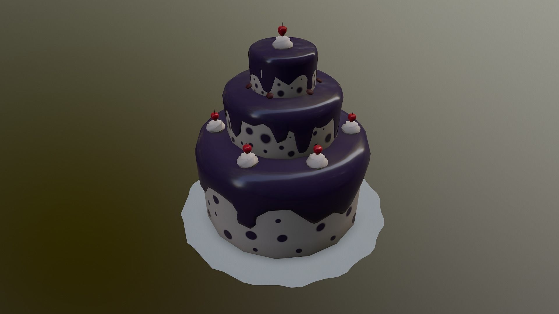 Low Poly Cake free VR / AR / low-poly 3D model | CGTrader