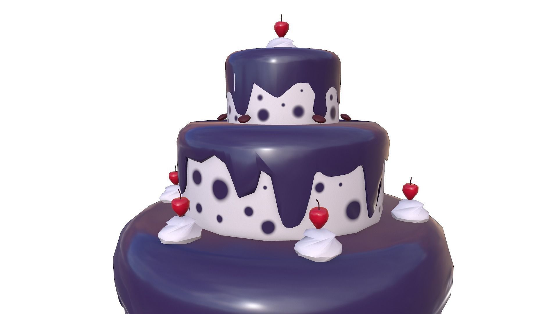 Low Poly Cake birthday free VR / AR / low-poly 3D model | CGTrader