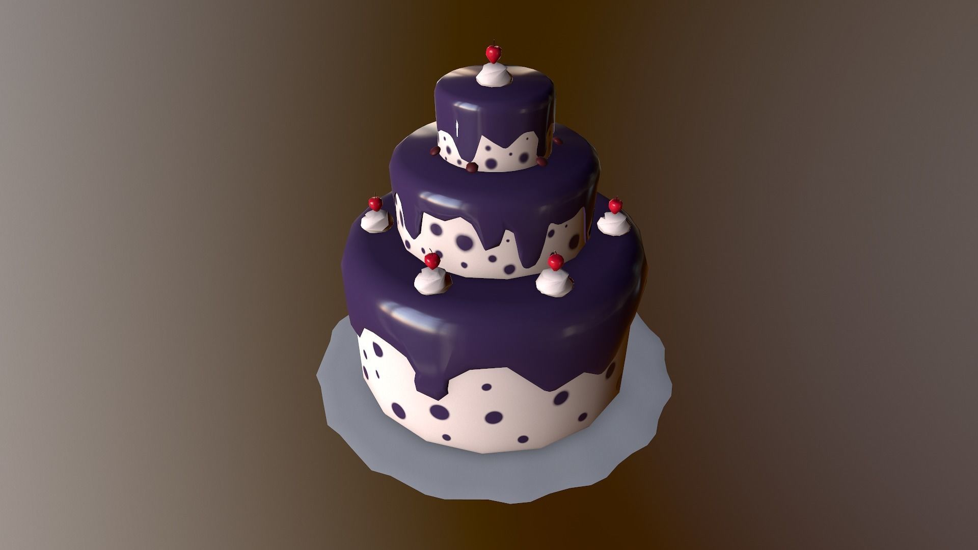 Low Poly Cake birthday free VR / AR / low-poly 3D model | CGTrader