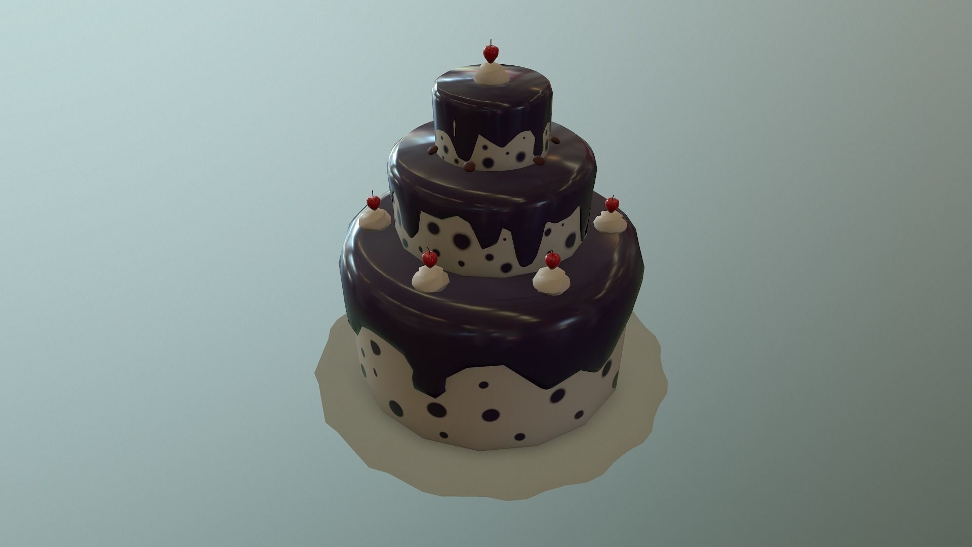 Low Poly Cake birthday free VR / AR / low-poly 3D model | CGTrader