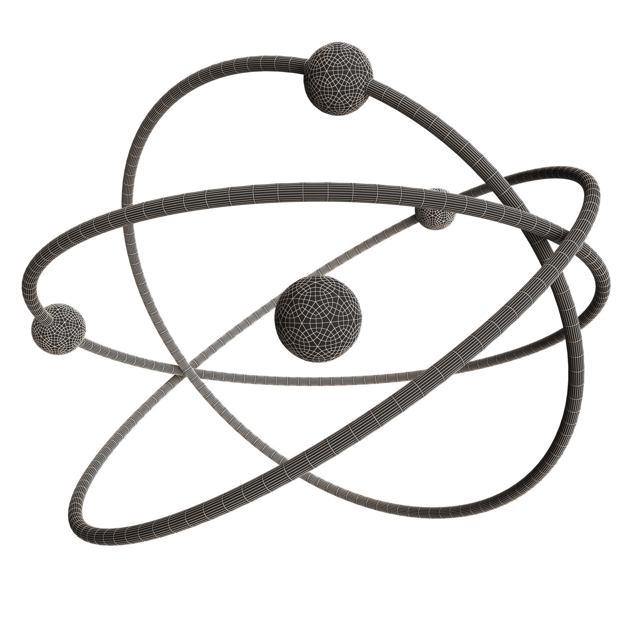 3D model Planetary Atom VR / AR / low-poly | CGTrader
