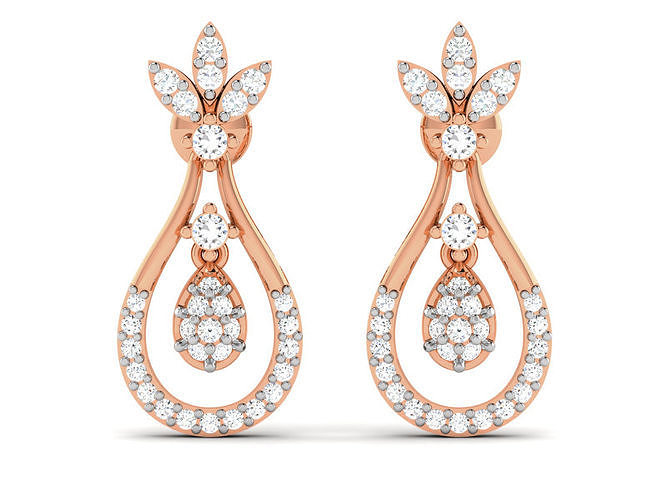 Women earrings 3dm render detail 3D model 3D printable | CGTrader