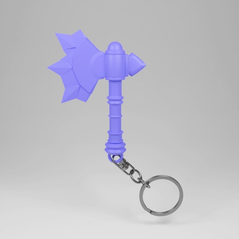 Barbaric Axe Keychain 3D model 3D printable | CGTrader