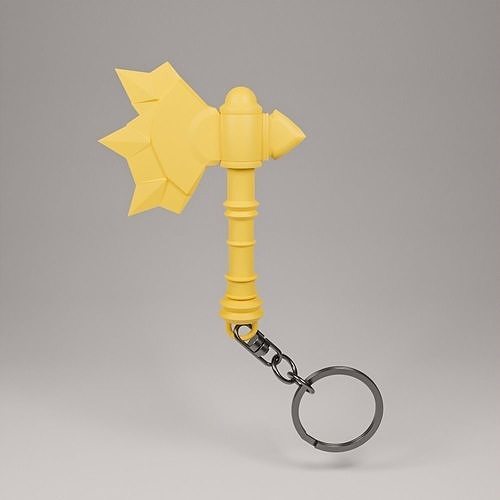 Barbaric Axe Keychain 3D model 3D printable | CGTrader