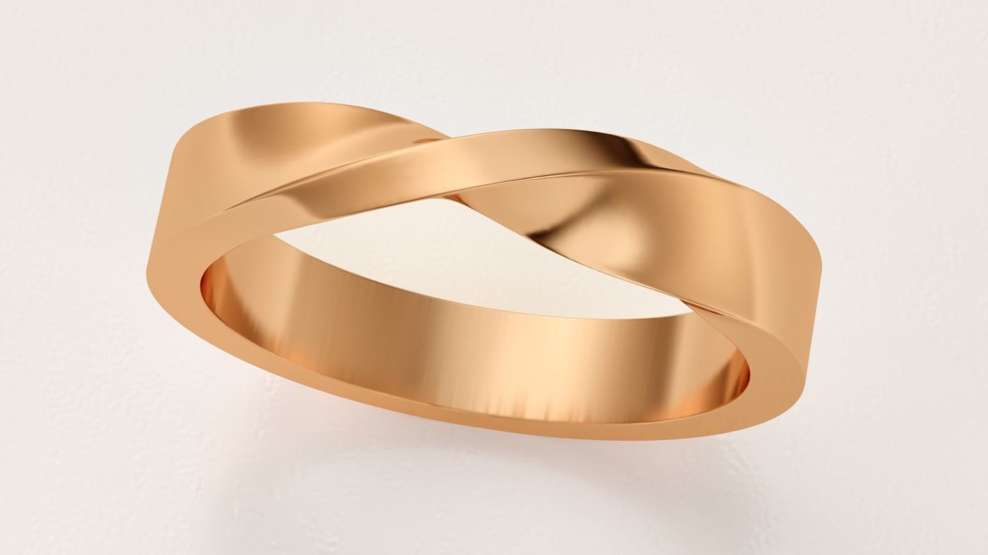 Mobius ring 4mm 3D model 3D printable | CGTrader
