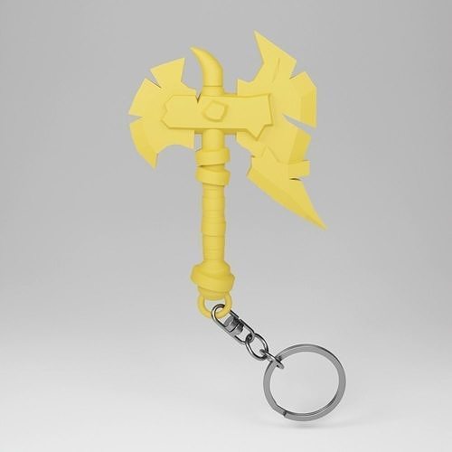 Axe Keychain 3D model 3D printable | CGTrader