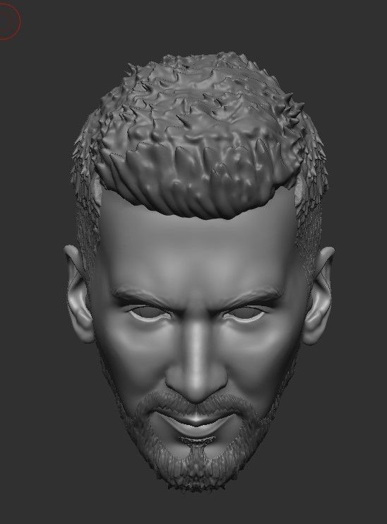 LIONEL MESSI LEGENDARY HEAD WITH HAIR AND BEARD FOR PRINT 3D model 3D ...