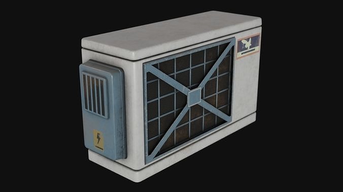 3D model Air Conditioner Unit and Refrigeration Machine Game Ready VR ...