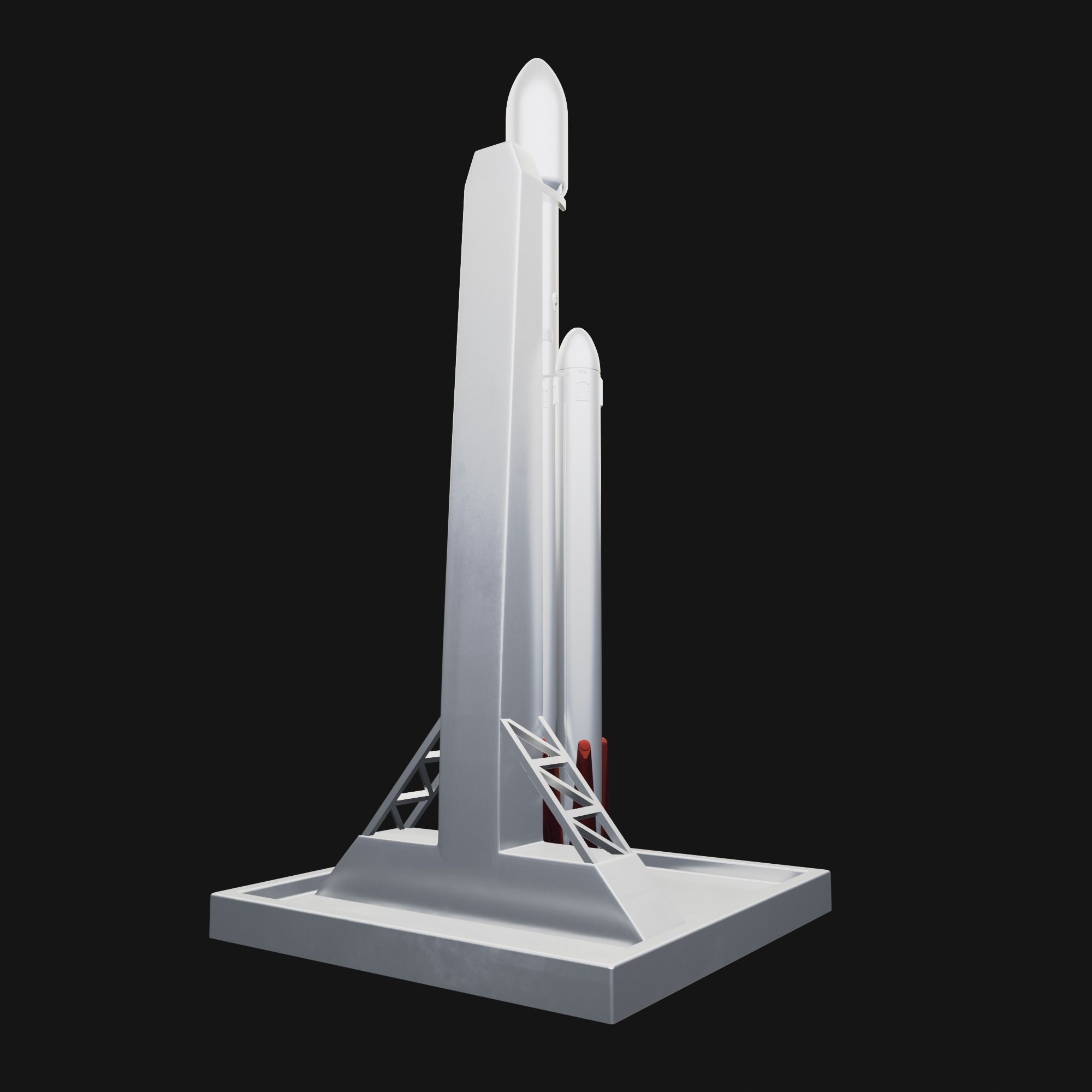 Falcon 9 Heavy Rocket SpaceX 3D model 3D printable | CGTrader